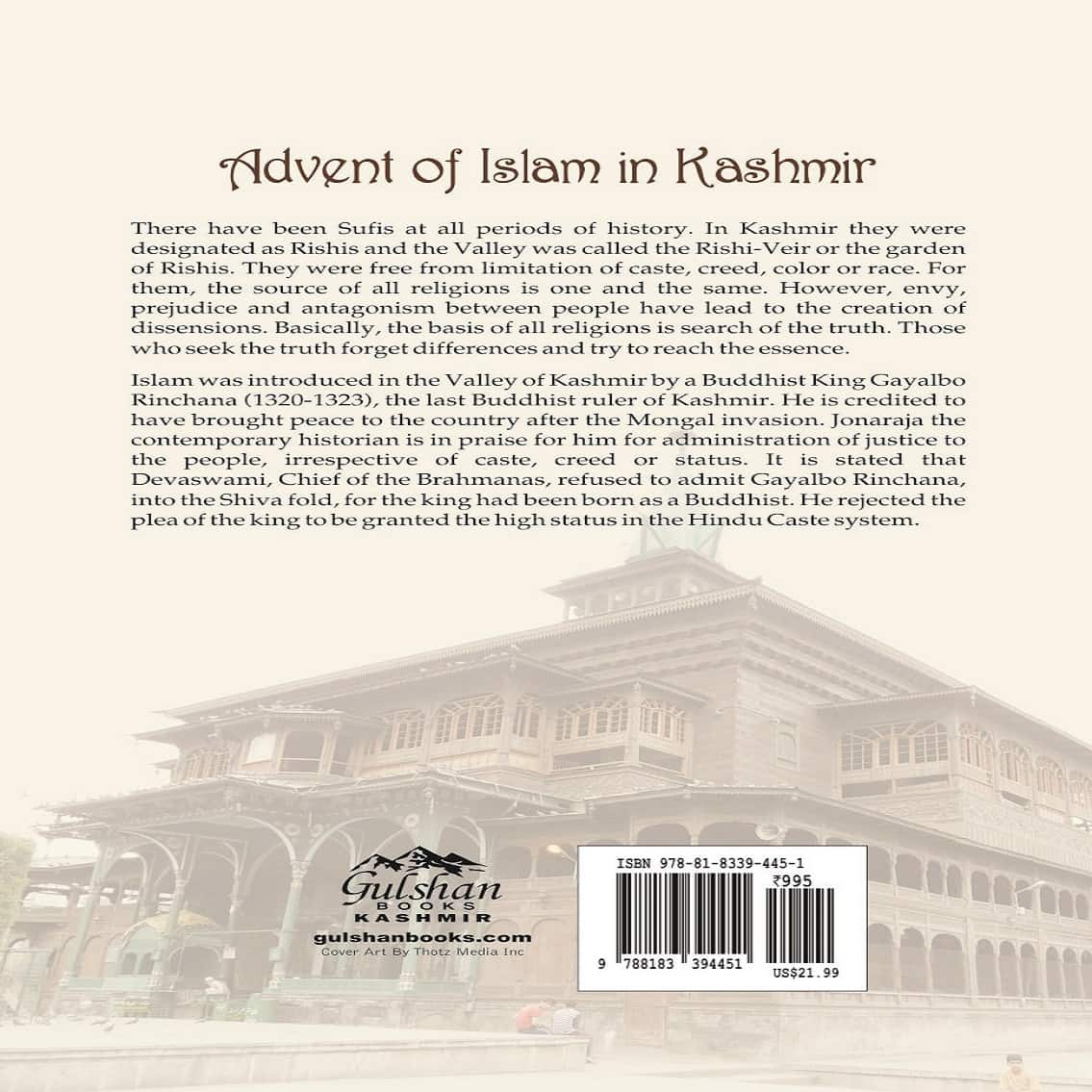 Buy "Advent of Islam in Kashmir" by Fida Muhammad Khan Hassnain ...